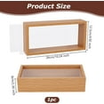 5x2.4x10.2 inch Rectangle Shadow Box Wood Shadow Box Display Case ...