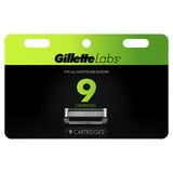 Gillette Labs Men's Razor Blade Refills with Exfoliating Bar, Green, 9 ...