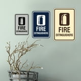 Signs ByLITA Portrait Round Fire Extinguishers Sign (Black) - Large ...