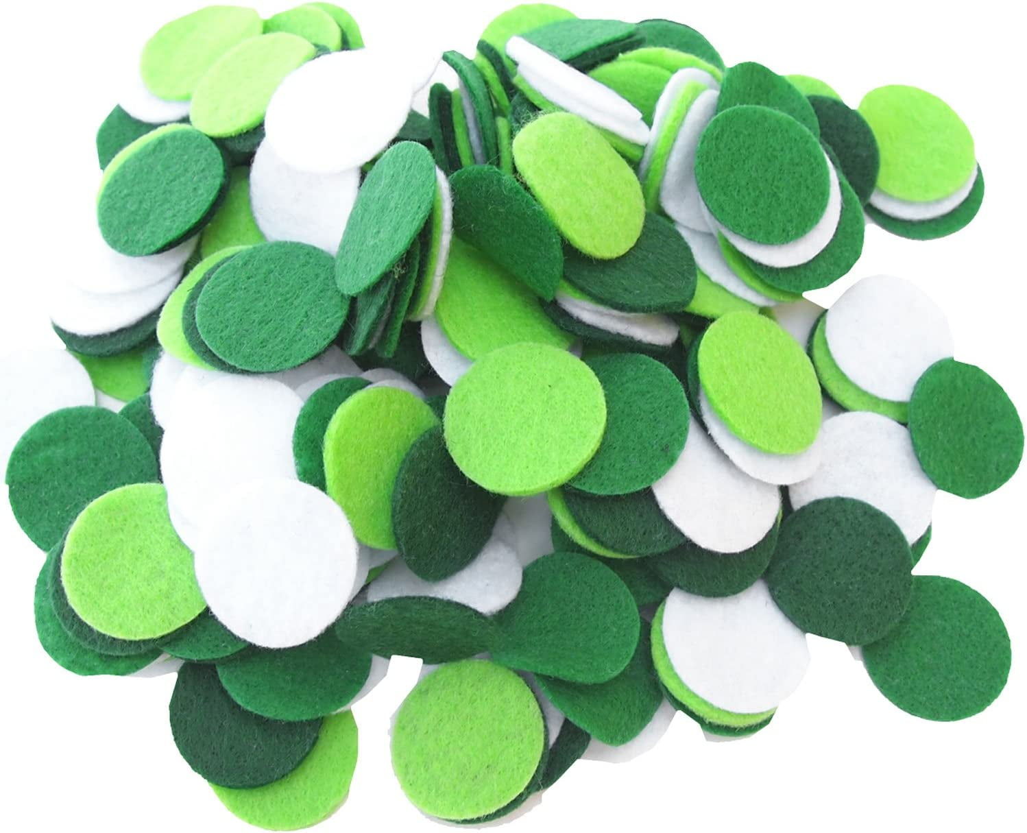 Playfully Ever After Green, Dark Green, Light Green & White Craft Felt ...