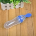 Silicone Feeding Bottle with Spoon for Infant Baby Newborn Toddler Food ...