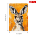 8x12 Inch Metal Wall Art Rectangle Vintage Kangaroo Portrait Orange ...