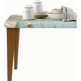 Beach Wood Texture Square Table Cloth, Sea Starfish Shell Waterproof ...