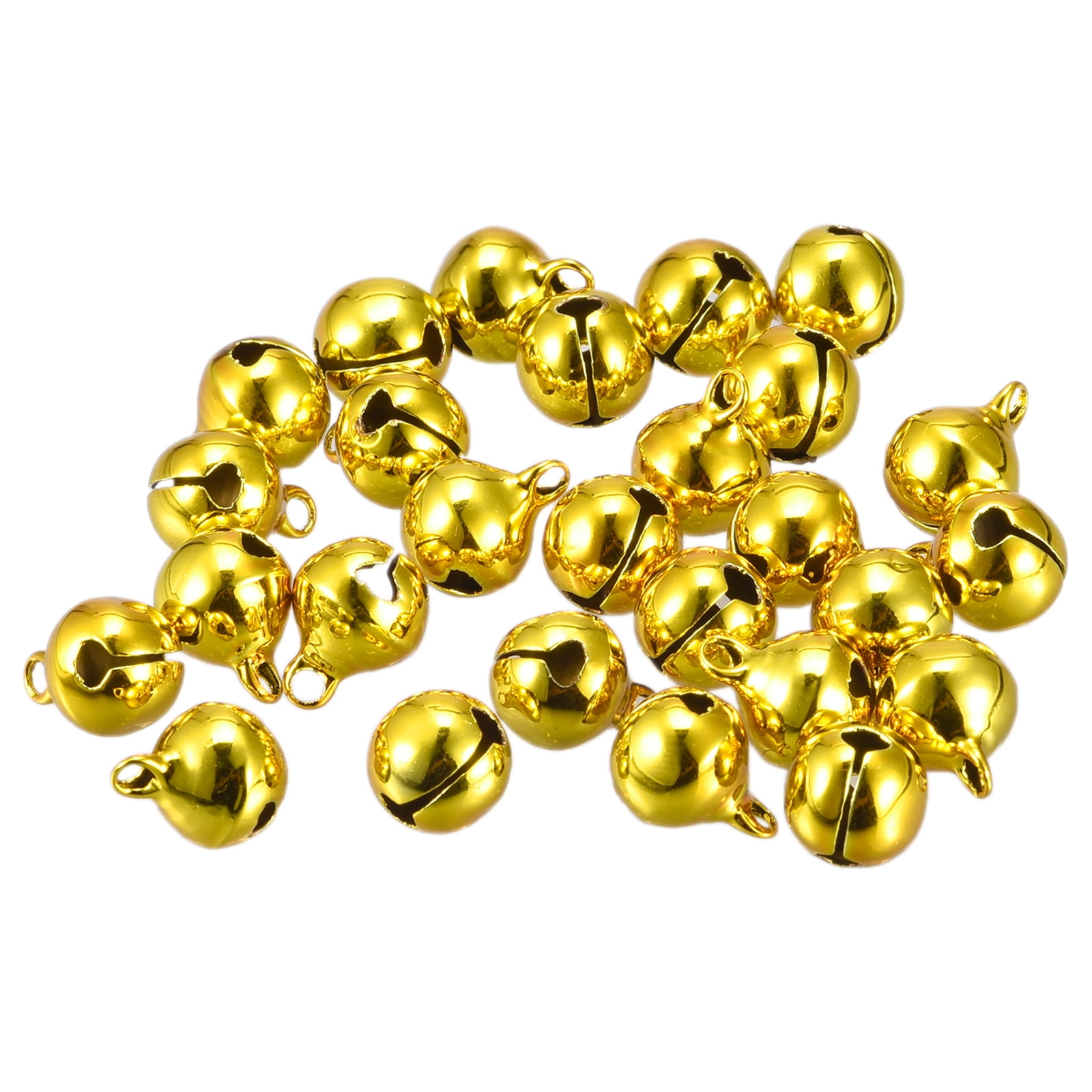 Uxcell 10mm Small Jingle Bells for Craft DIY Christmas Vacuum Plating ...