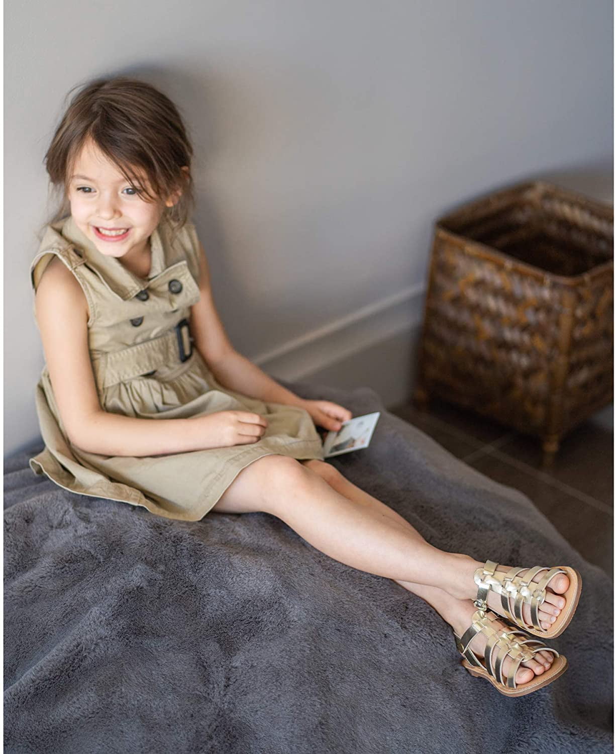 Little Girl Wearing Sandals