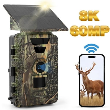 KJK Trail Camera,WiFi Trail Cam 4K 64MP Game Camera 64GB Memory Card 8 ...