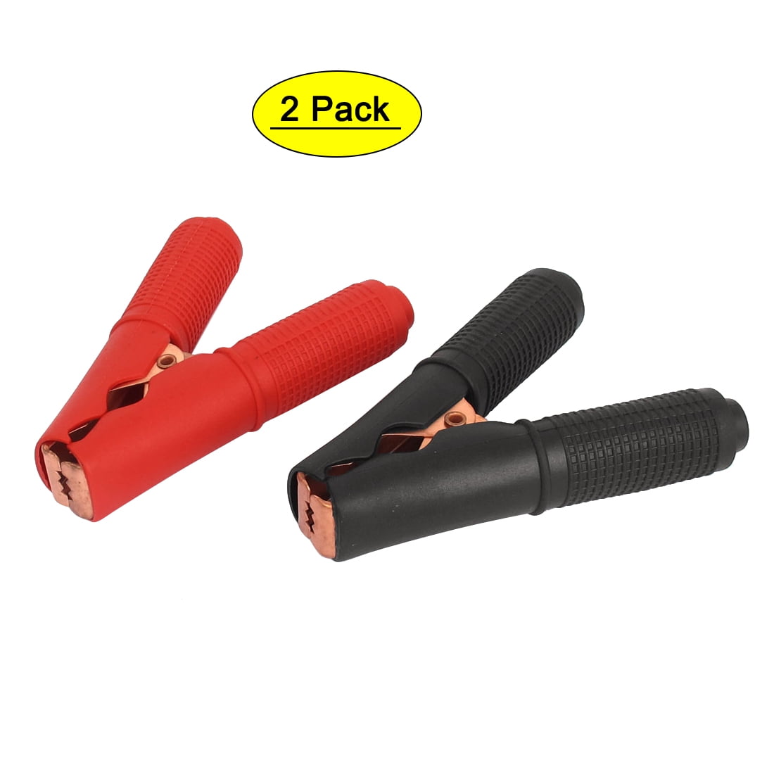 2pcs 85A 380V Insulated Electric Test Alligator Clips Clamps Red Black ...