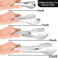 10PCS Serving Tongs, Small Kitchen Tongs, Stainless Steel small ...