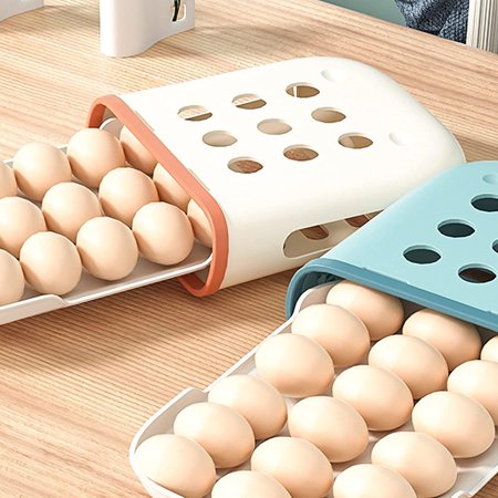 Plastic Egg Box, Kitchen Egg Storage Box, Plastic Fridge Storage Egg ...