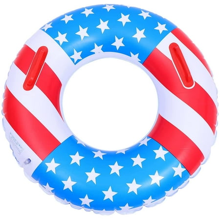 HTCM American Flag Pool Float Inflatable Patriotic Swim Tubes Rings ...