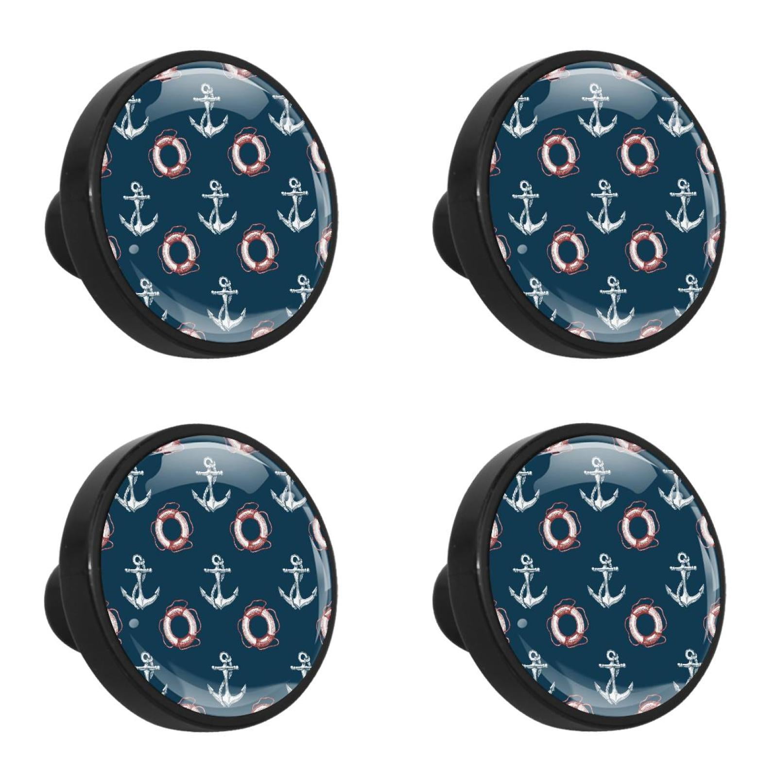 4 Pcs Anchor Knobs for Kitchen Cabinet Cupboard Dresser Bookcase Drawer ...