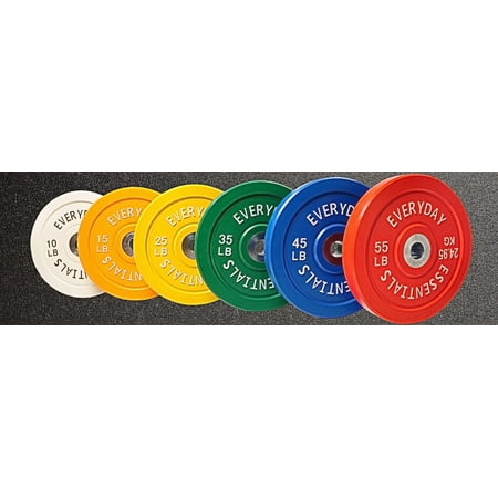 Everyday Essentials Color Coded Olympic Bumper Plate Weight Plate w ...