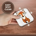 3drose, Fun Cute Red Fox with Pink Hair Bow Cartoon, Set of 8 Coasters ...