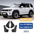 Car Mudflaps For Hyundai Santa Fe 2023, No Drilling Mudguards Tire ...