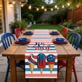 13x47.2in Independence Day Patriotic Table Linen, Star Pattern Holiday ...