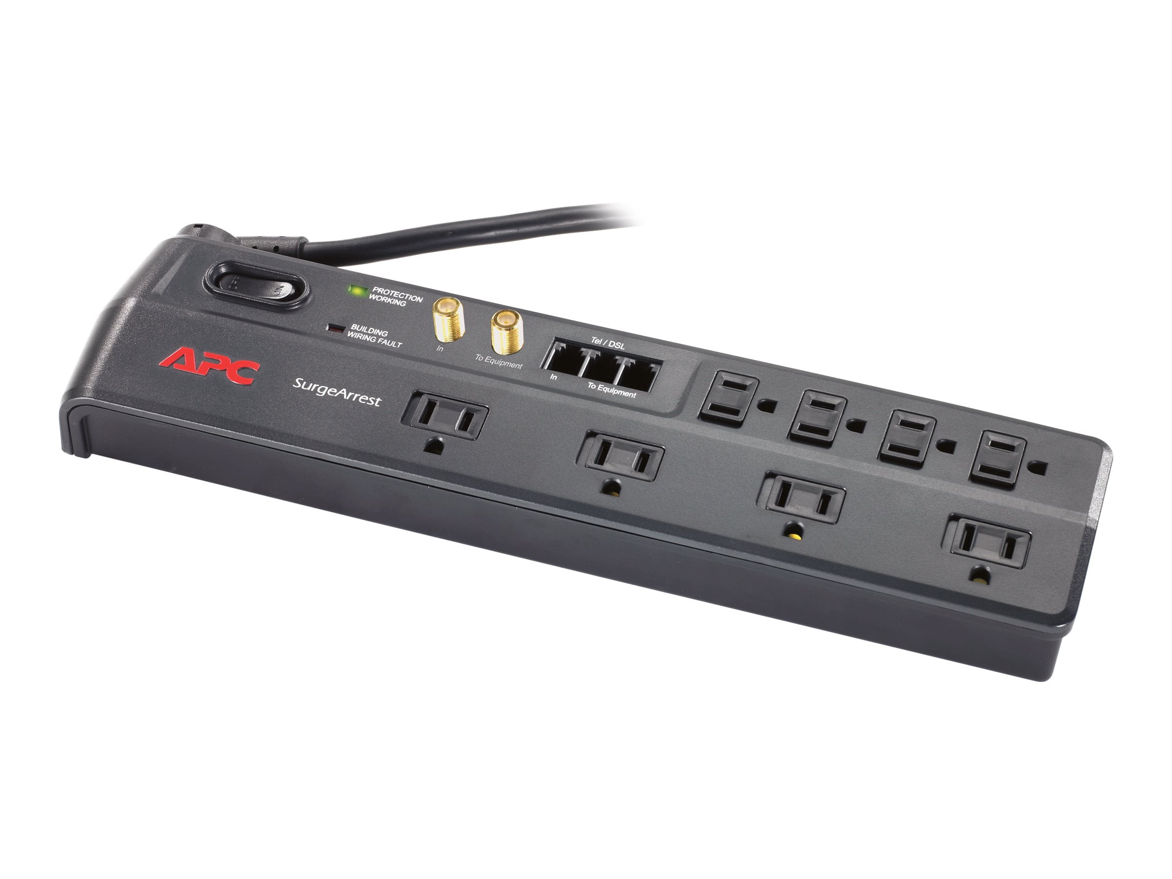 APC SurgeArrest Home/Office - Surge protector - AC 120 V - output ...