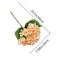 SIYTUAU Orange Simulation Hydrangea Artificial Flowers Plastic Stems ...