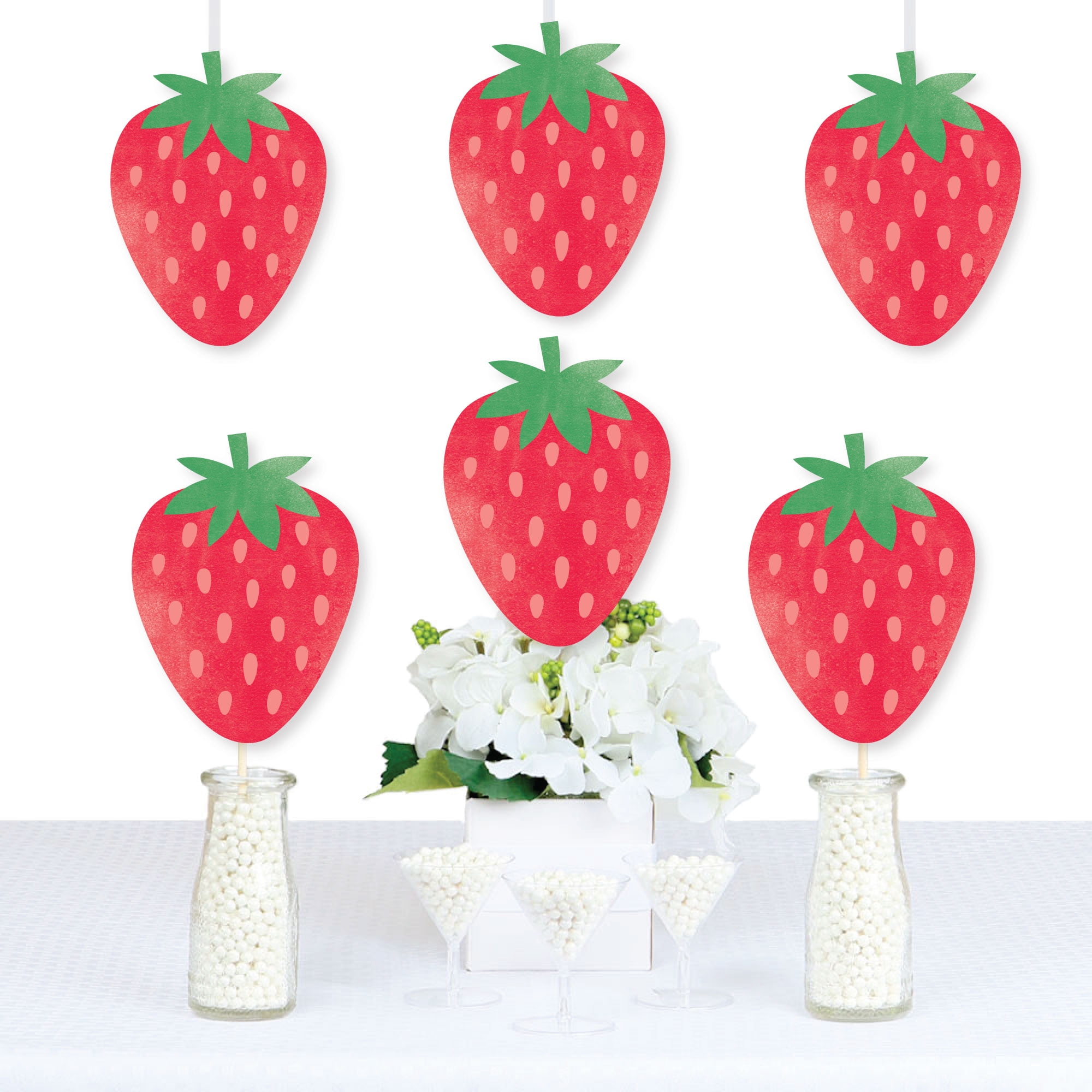 Big Dot of Happiness Berry Sweet Strawberry - Decorations DIY Fruit ...