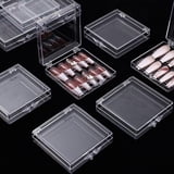 10PCS Press On Nail Storage Box, 2.6x2.6 inch / 6.5x6.5cm Clear Empty ...