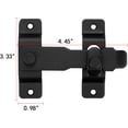 2 Packs Barn Door Latches，4.33”x 3.23” Matte Black Stainless Steel barn ...