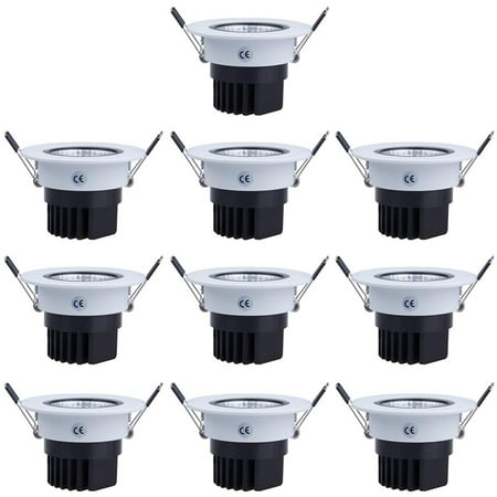 9W LED COB Ceiling Light Recessed Spotlight Downlight Cool White ...