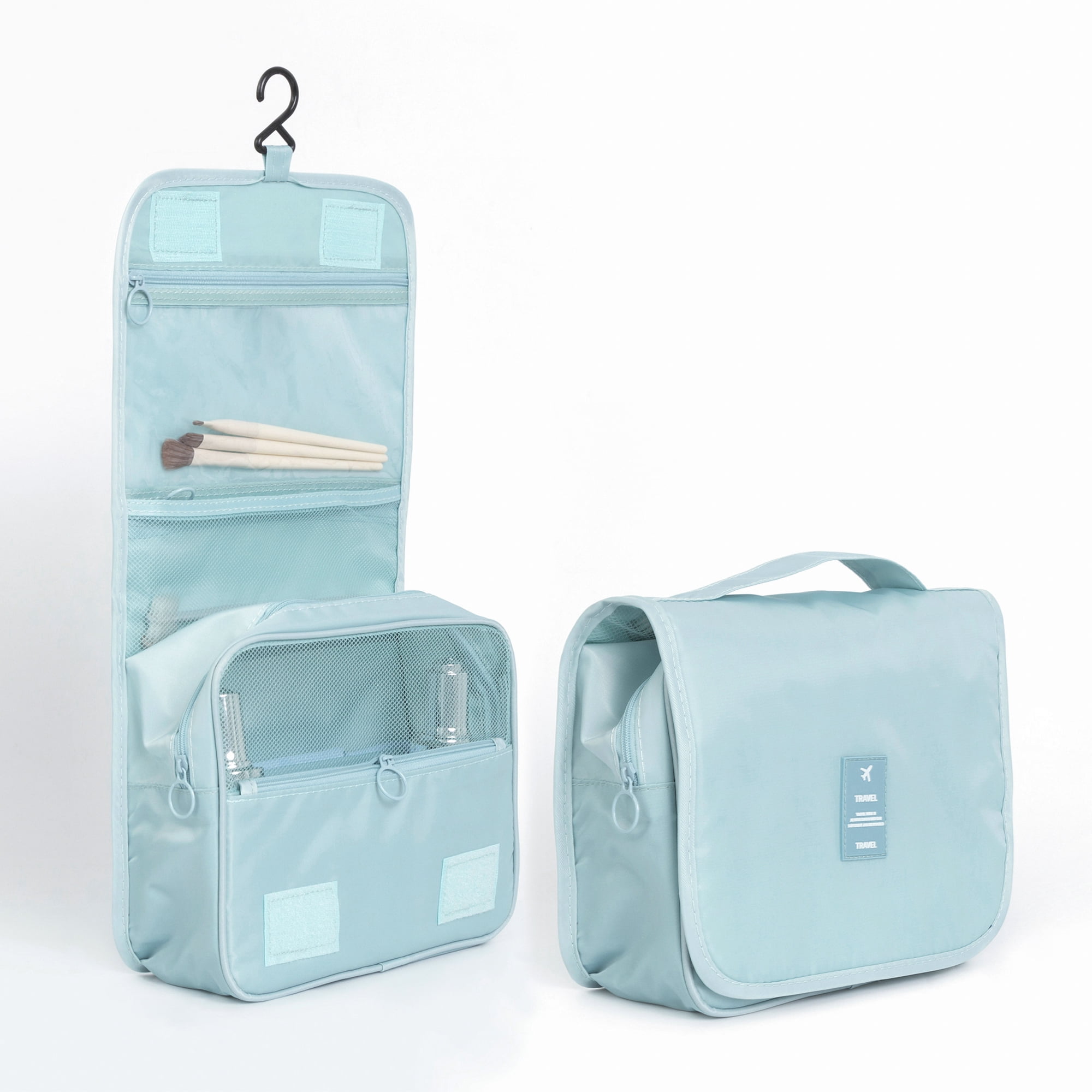 Water-resistant Travel Toiletry Bag with Hanging Hook, Portable Makeup ...