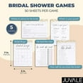 Bridal Shower Games Set: 250-Piece for 50 Guests with Bingo, He Said ...