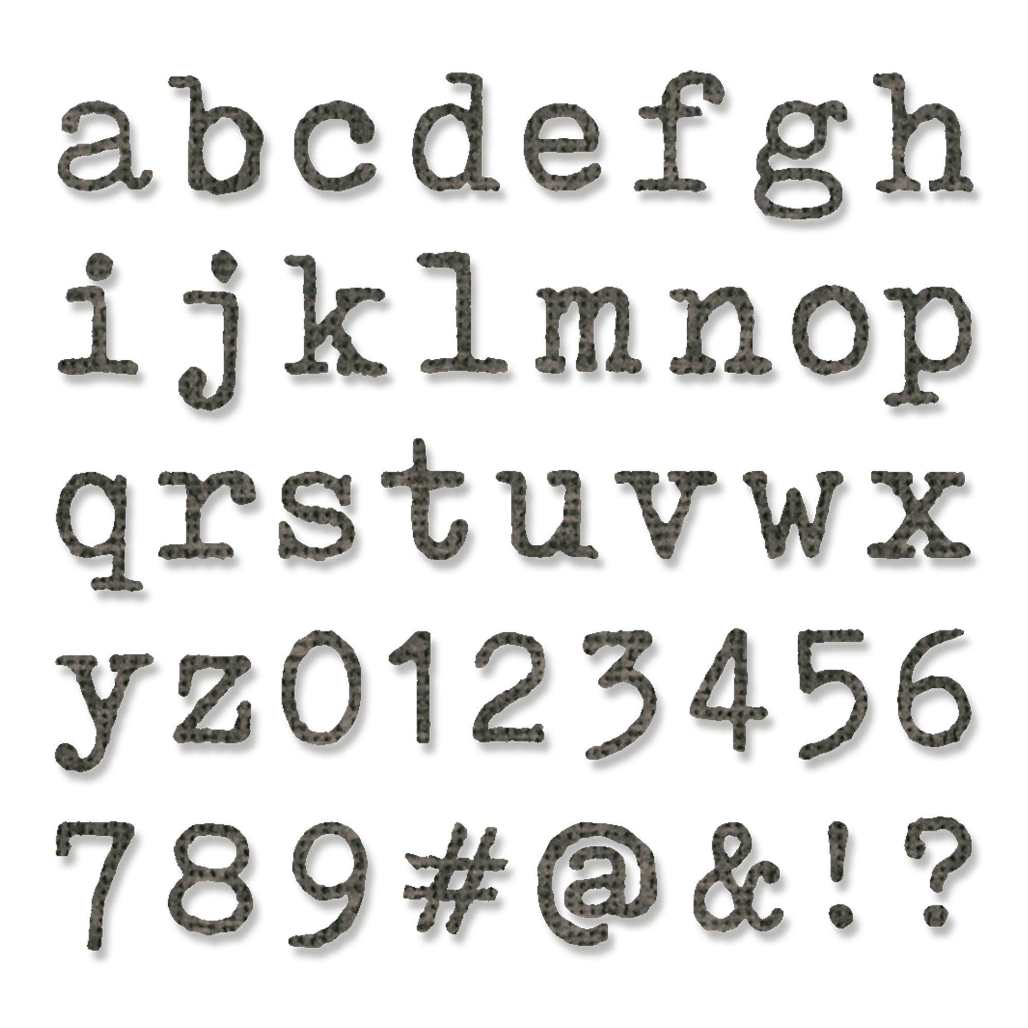 Sizzix Thinlits Die Set 146 Pack Alphanumeric Tiny Type Lower By Tim sizzix-thinlits-die-set-146-pack-alphanumeric-tiny-type-lower-by-tim