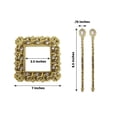 Efavormart Set of 2 | 7" Gold Acrylic Crystal Curtain Tie Backs, Square ...