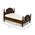 Inusitus Miniature Dollhouse Queen Bed - Wooden Bedroom Toy Set ...