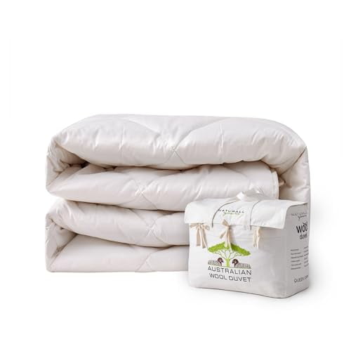 Australian Wool Duvet Queen Size - All Natural Queen Duvet with 100% ...