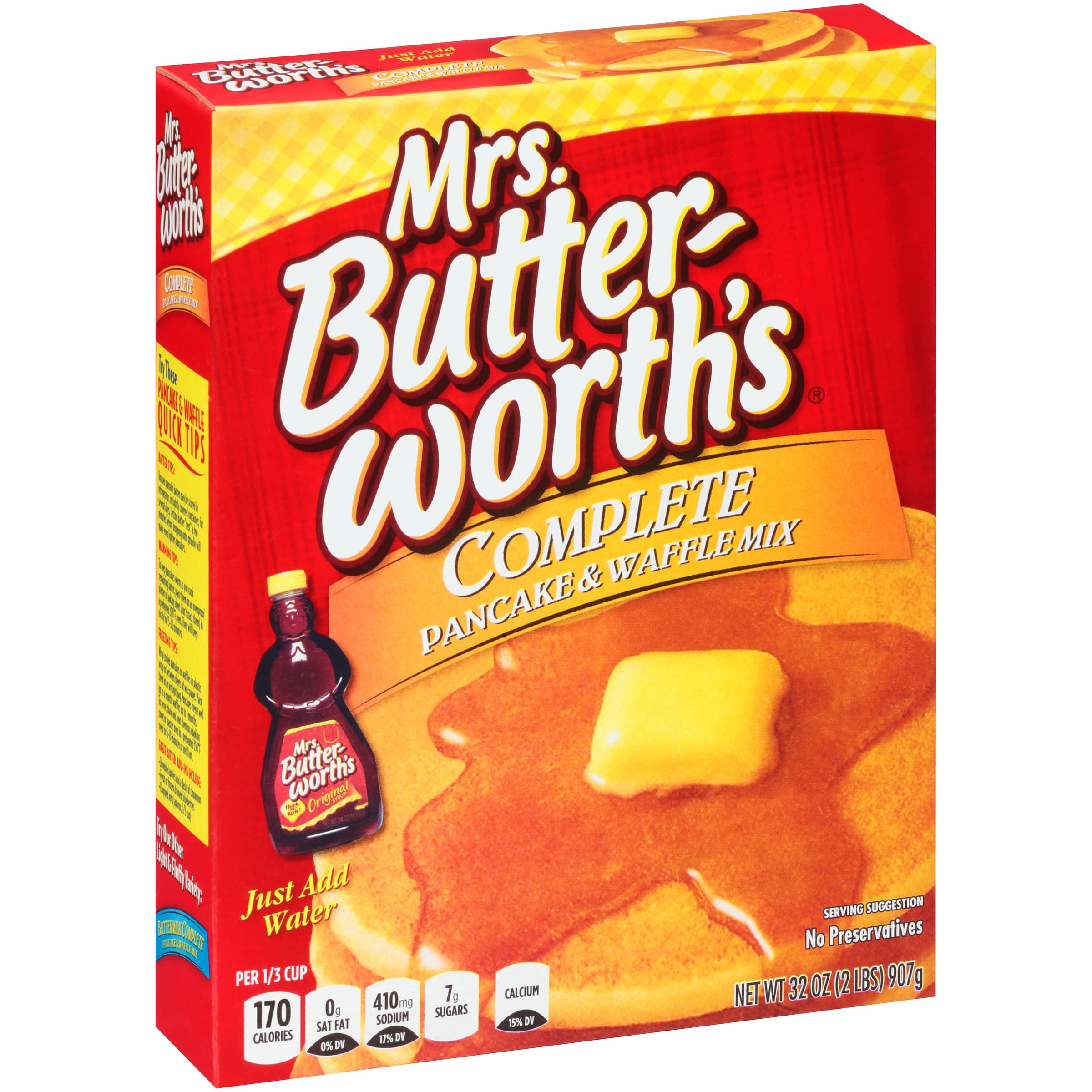 Mrs. Butterworths Complete Pancake & Waffle Mix 32 Oz Box - Walmart.com