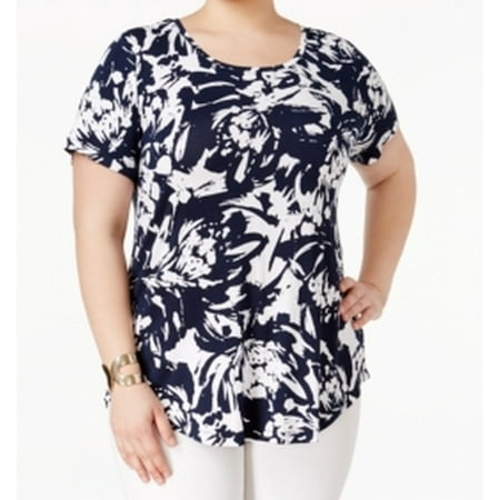 JM Collection - JM Collection NEW Blue White Women's Size 1X Plus ...