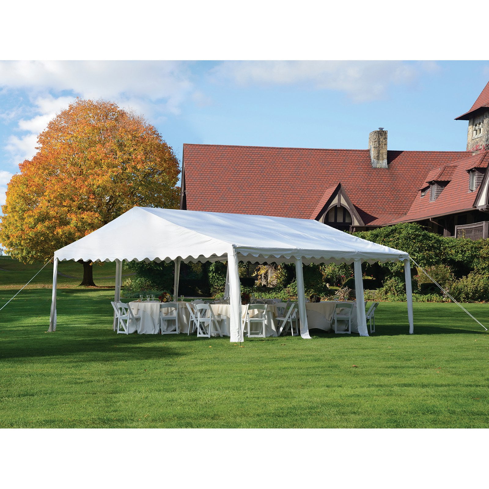 Party Tent, 20' x 20'/6m x 6m, White - Walmart.com