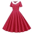 Shinyii Girls Vintage Polka Dots Dress Summer Short Sleeve A Line Party ...