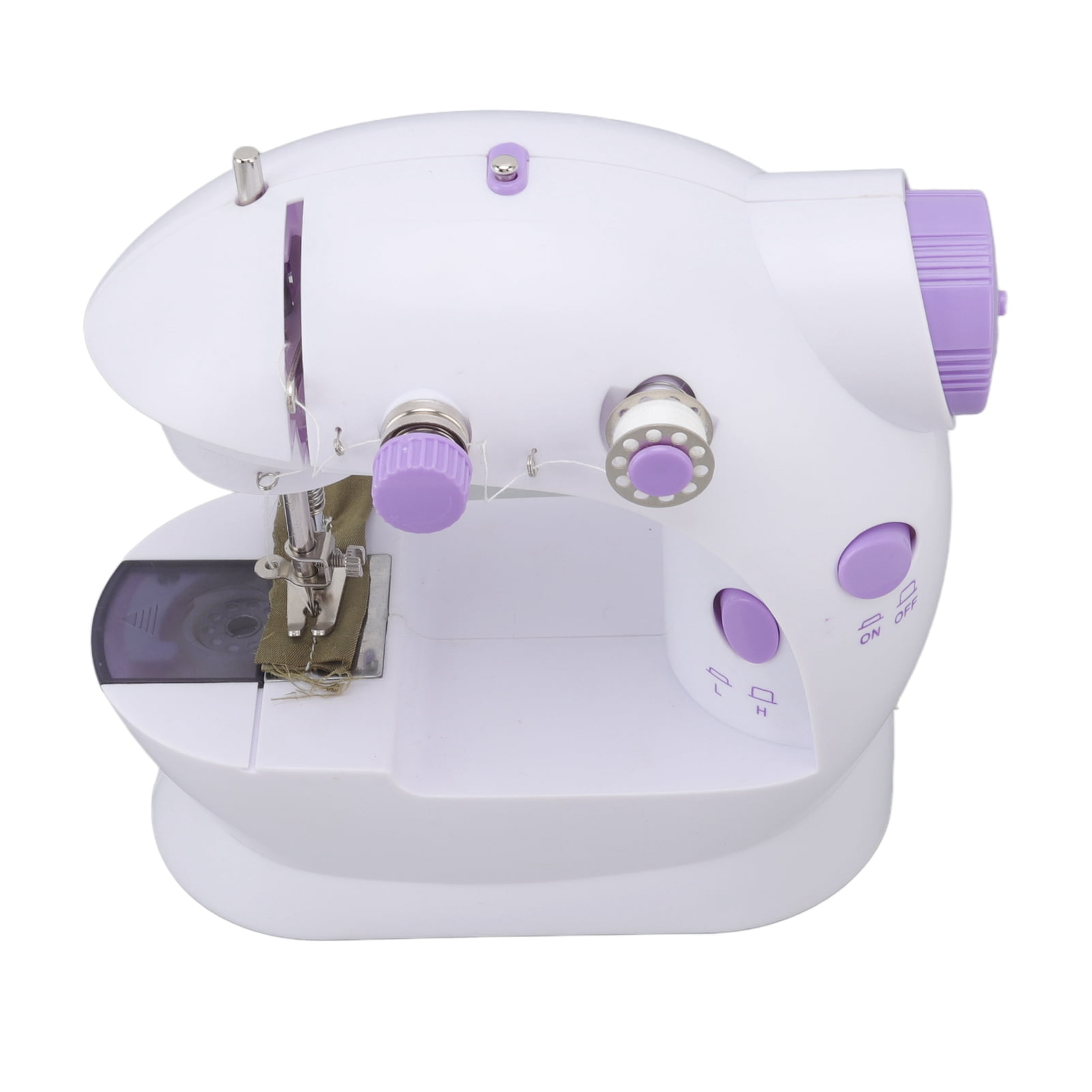 Máquina de coser de mano Mini máquina de coser eléctrica portátil de bajo ruido con luz LED para ...