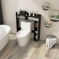 BECOMFORT Over The Toilet Storage Cabinet, Wooden Bathroom Space Saver ...