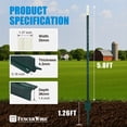 Fencer Wire 7FT Heavy Duty No Dig Steel T-Post with T-Channel and ...