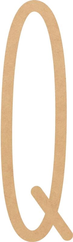 Unpainted Wooden 6'' Cream Peach Letter Q, Paintable Alphabet A-Z ...