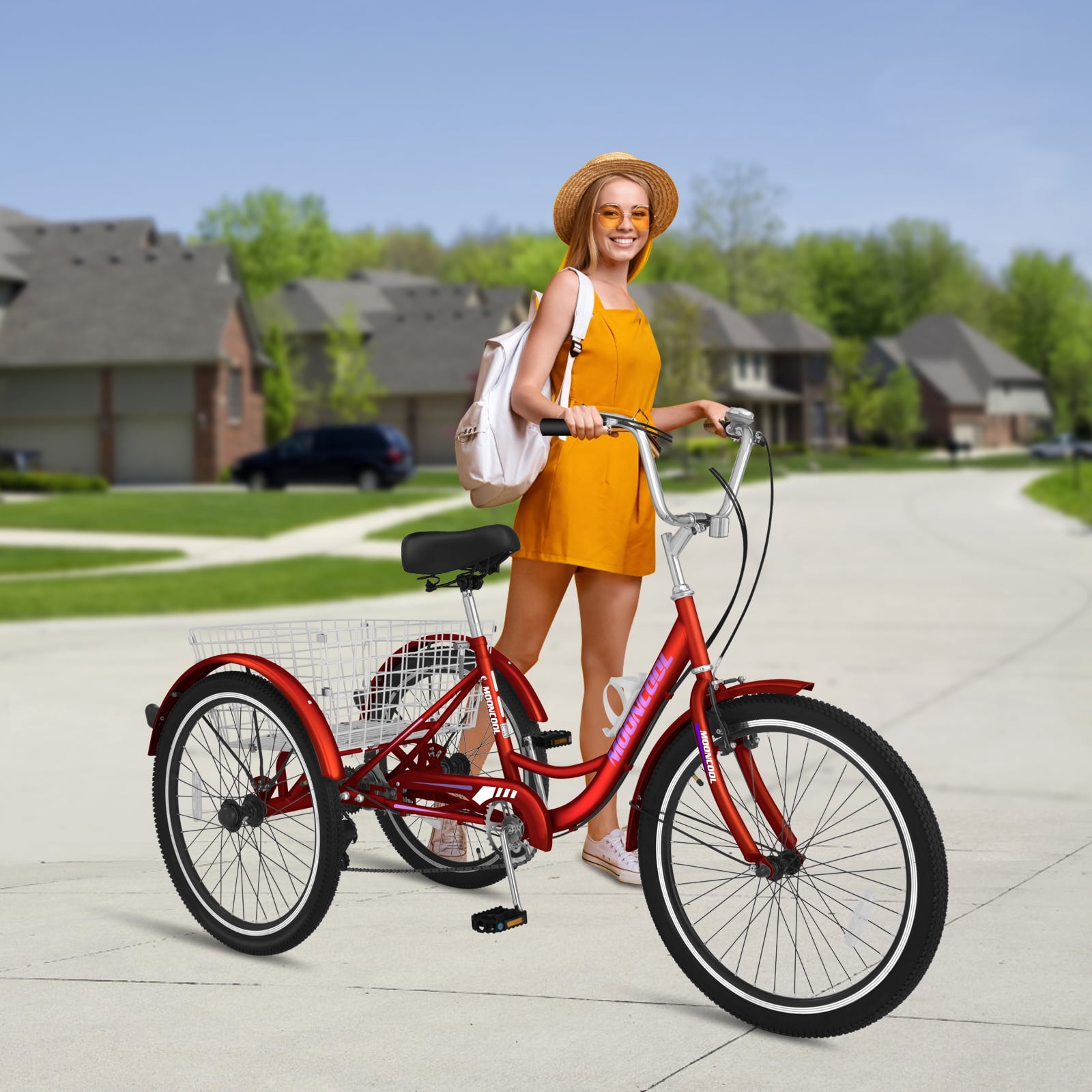 ABORON 20/24/26 inch Adult Tricycle,3 Wheel Bike Adults,Three Wheels ...