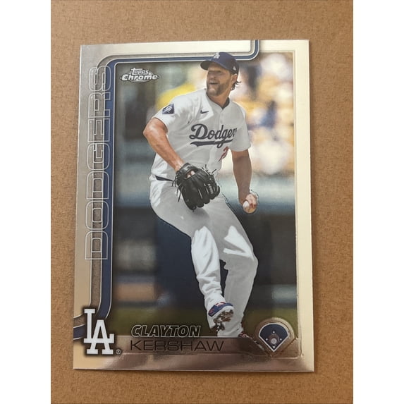 2025 Topps Chrome Baseball Clayton Kershaw #88 Rainbow Foil Parallel ...