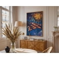 Affixzi American Flag Wall Art Print, Impressionist Patriotic Decor ...