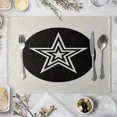 2024 Placemat Black and White Art Geometry Pattern Linen Fabric Table ...