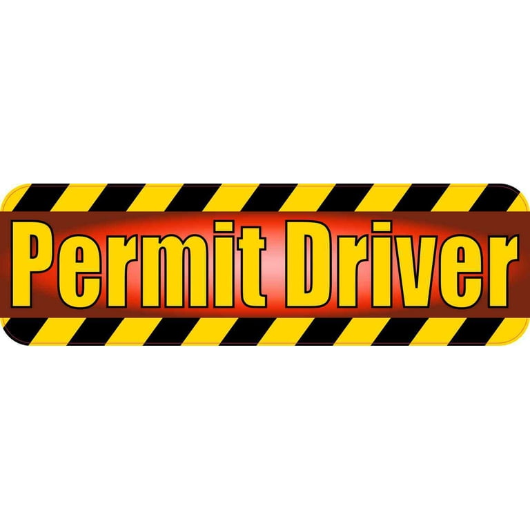StickerTalk Permit Driver Vinyl Sticker, 10 Inches By, 49% OFF