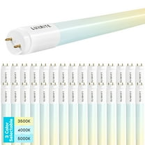 Luxrite 30-Pack 4FT T8 LED Tube Light, 18W=32W, 3 Colors, Single/Double End, 2340 Lumens, UL ...