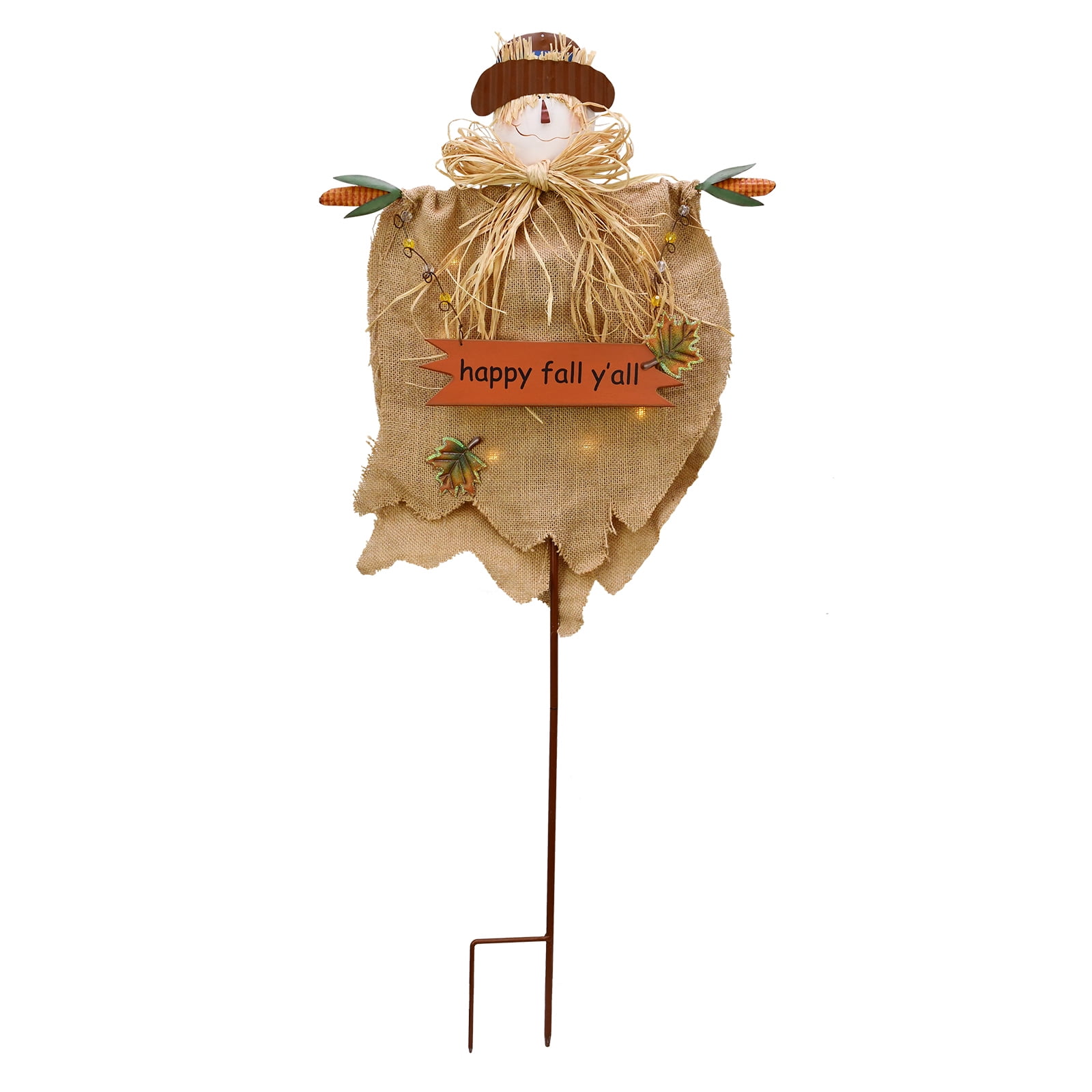 Fall Scarecrow Yard Stake with LED Lights Happy Fall Ya'll Scarecrow ...