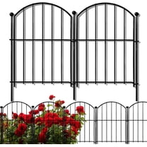 Blingluck Decorative Garden Fence, Rustproof Metal No Dig, Arched ...
