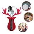 20pcs Christmas Cutlery Bag Felt Cloth Knife Fork Holder (Elk Head ...