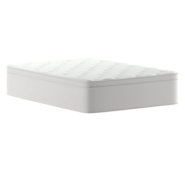 Merrick Lane Full Size 14 Premium Comfort Euro Top Hybrid Pocket Spring and Memory Foam Mattress in A Box with Reinforced Edge Support