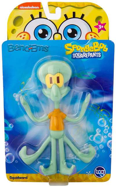 Spongebob Squarepants Bend-Ems Squidward Bendable Figure - Walmart.com